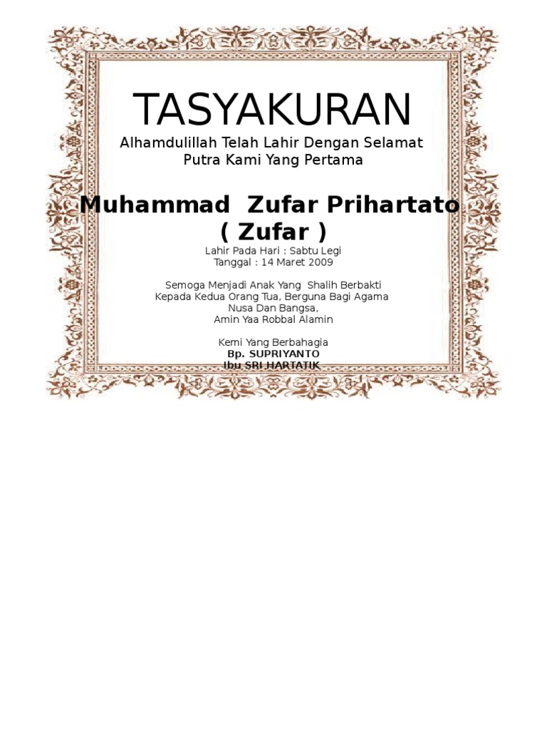 TASYAKURAN | PDF