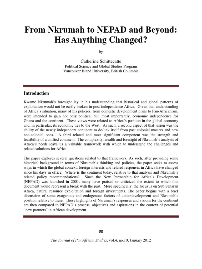 From Nkrumah To NEPAD and Beyond - Has Anything Changed | PDF | New ...