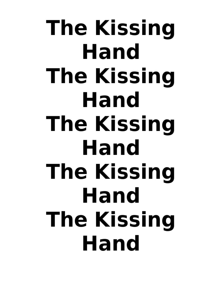 The Kissing Hand Summary and Analysis | PDF