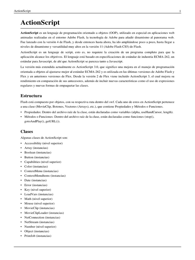 Una introducción completa a ActionScript, el lenguaje de programación ...
