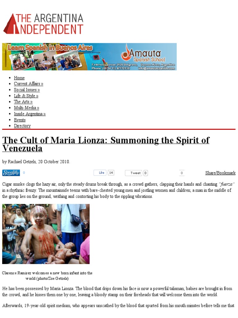 The Cult of Maria Lionza - Summoning The Spirit of Venezuela - The ...