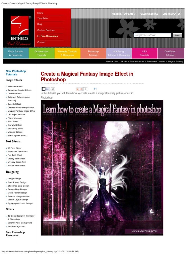 Magical Fantasy Effect in Photoshop | PDF | Adobe Photoshop | Software