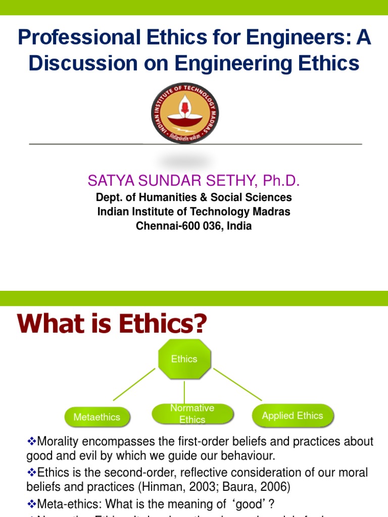 Professional Ethics (Lecture-1) | PDF | Engineer | Engineering