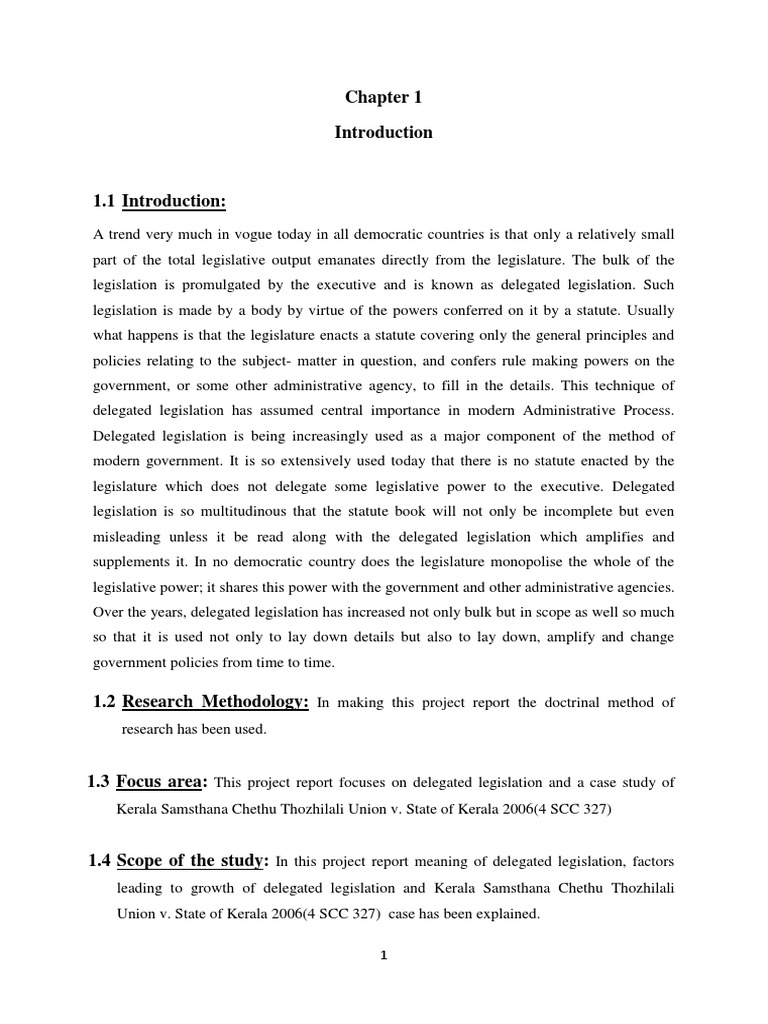 In Making This Project Report The Doctrinal Method of | PDF ...