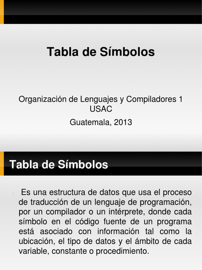 Tabla Simbolos | PDF