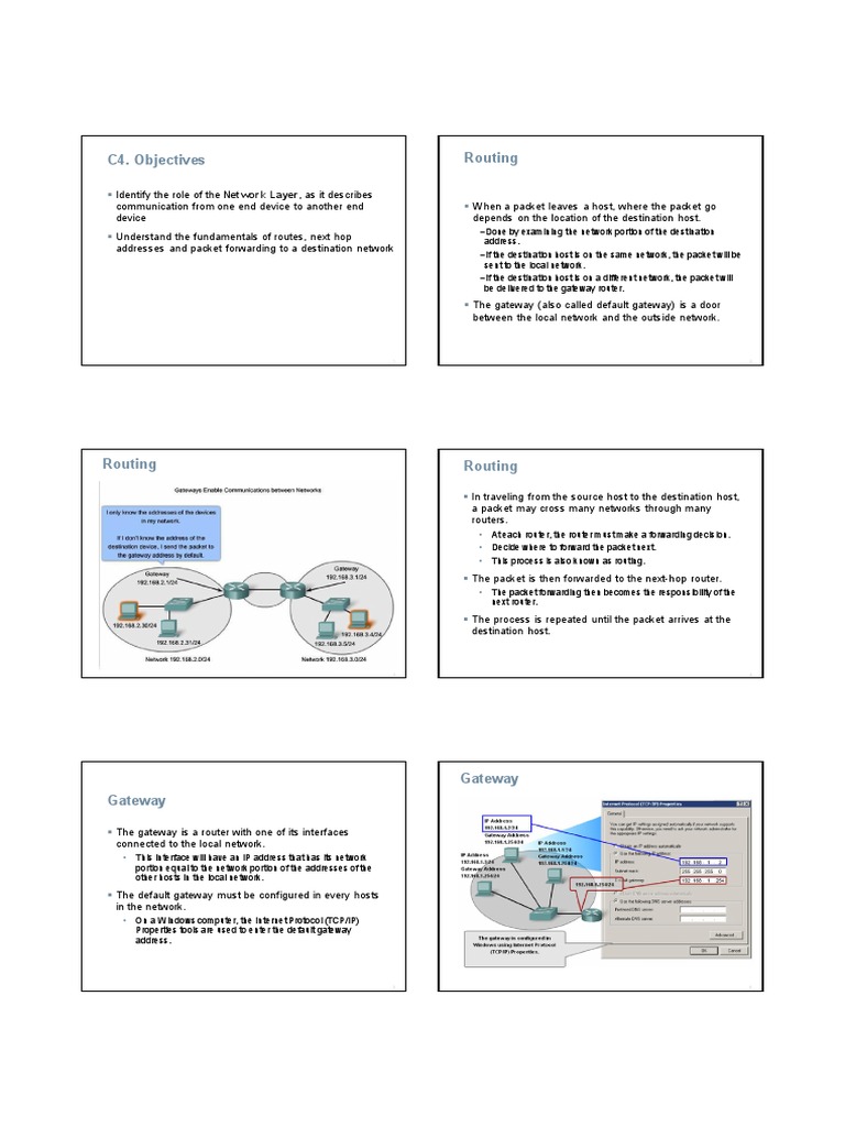 C4. Objectives Routing | PDF | Routing | Router (Computing)