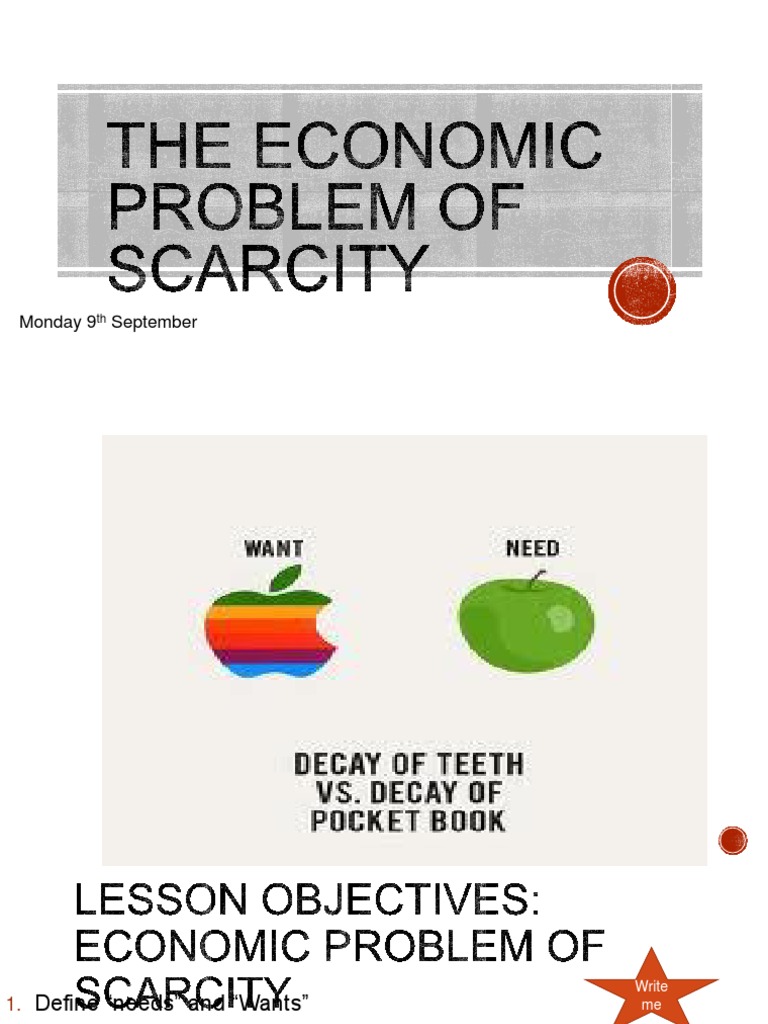 Economic Problem of Scarcity Lesson One | PDF | Factors Of Production ...