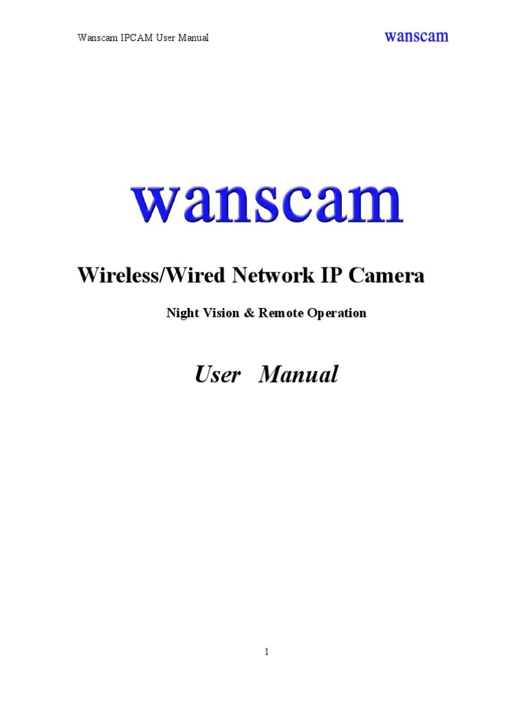 Wanscam AJ Series IP CAMERA User Manual | PDF | Port (Computer Networking) | Ip Address