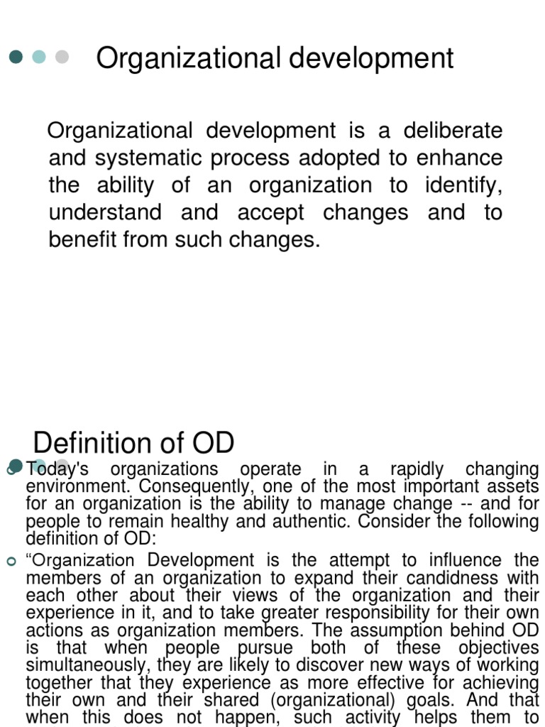 Organizational Development Guide | PDF | Organization Development | System