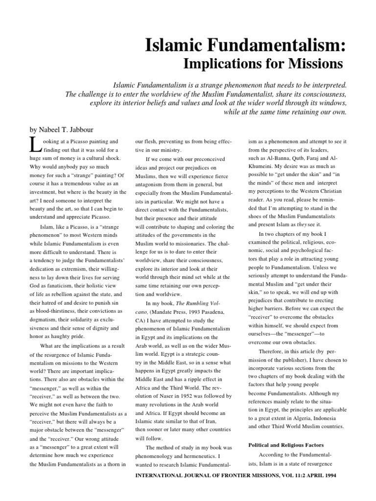 Islamic Fundamentalism | PDF | Fundamentalism | Islamic Fundamentalism