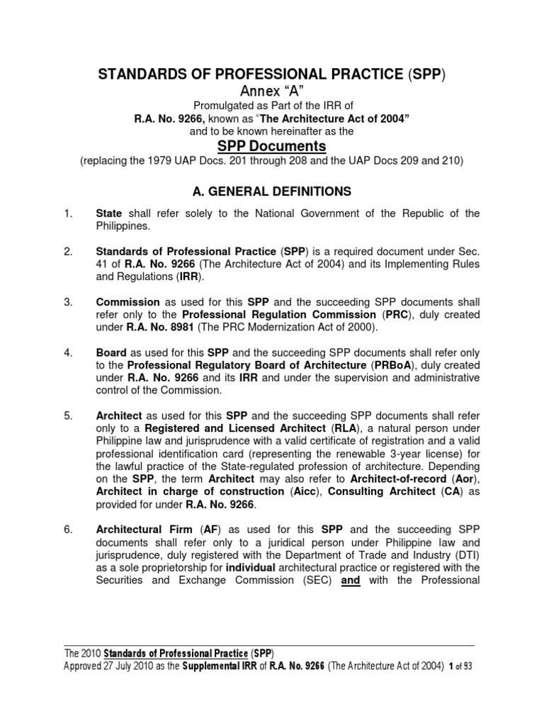 Standards of Professional Practice- Revised Edition | Architect ...