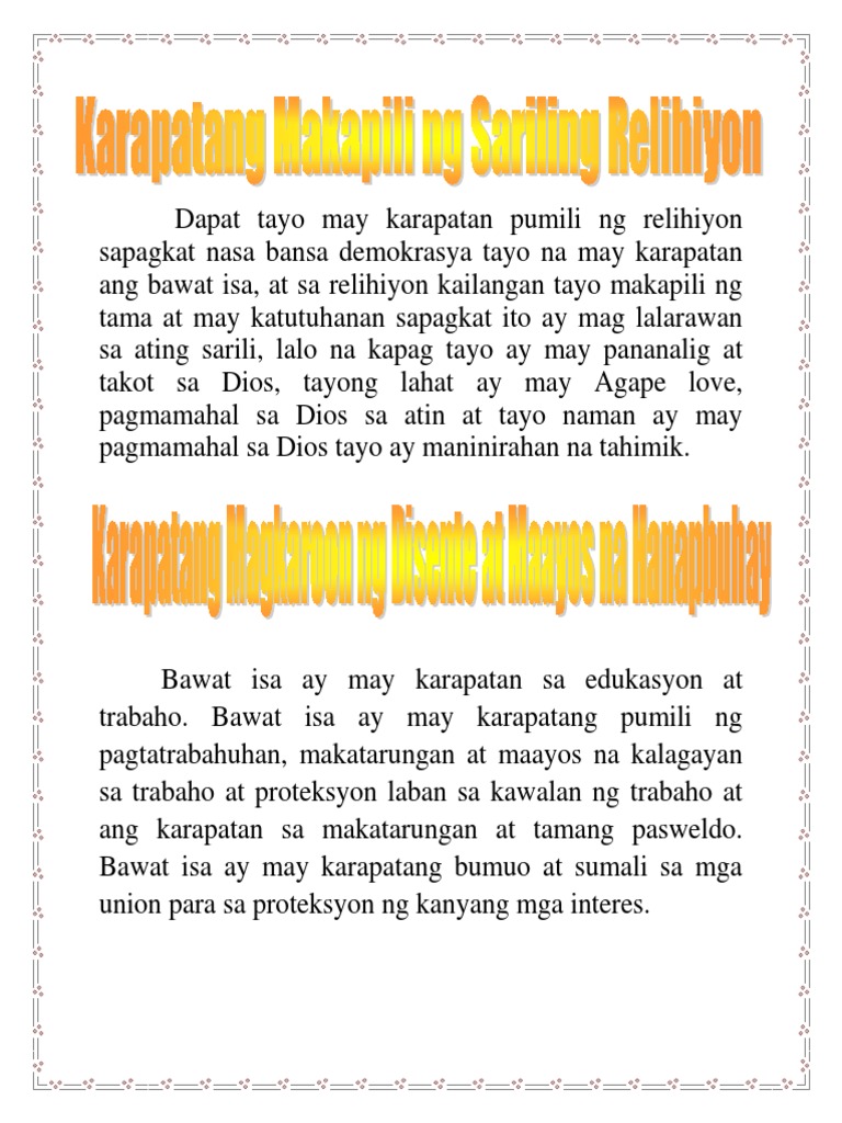 Mga Karapatan | PDF