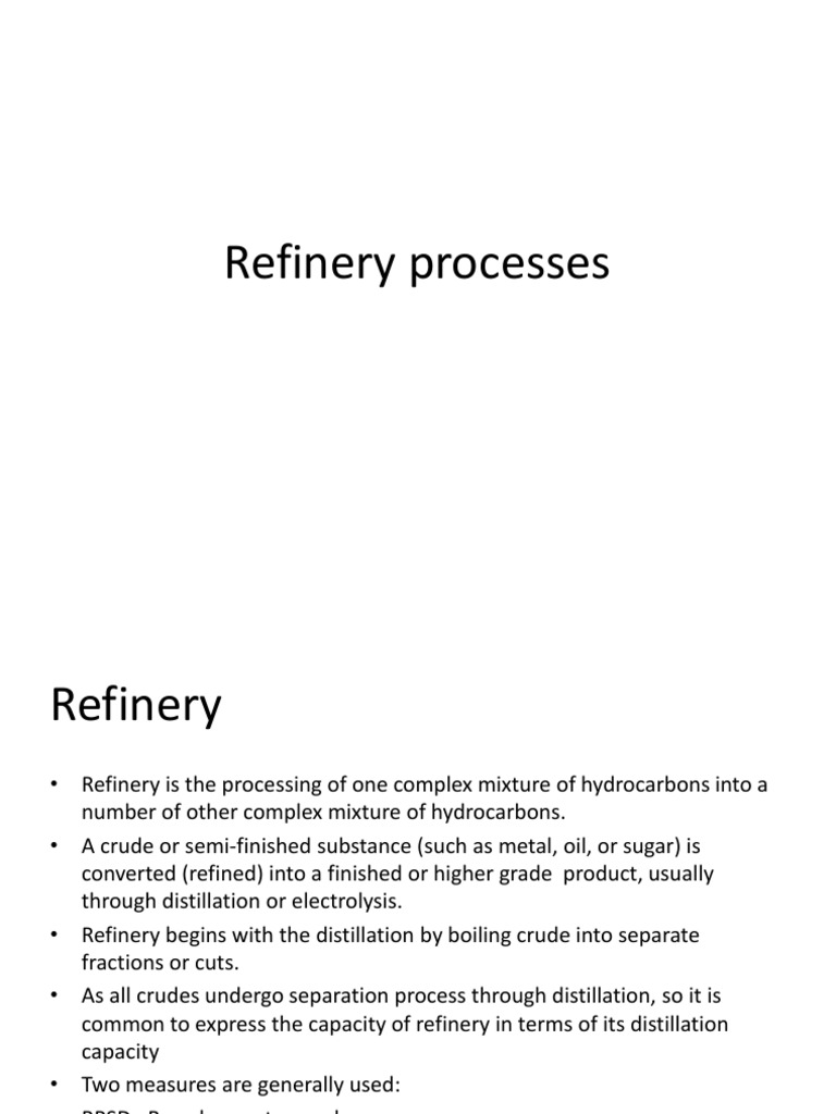 Refinery Processes | PDF