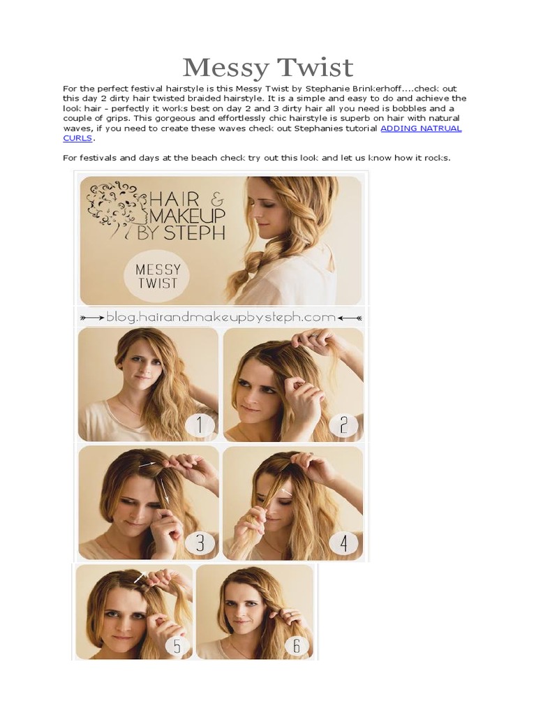 Hairstyle and The Steps | PDF | Hairstyle | Human Hair