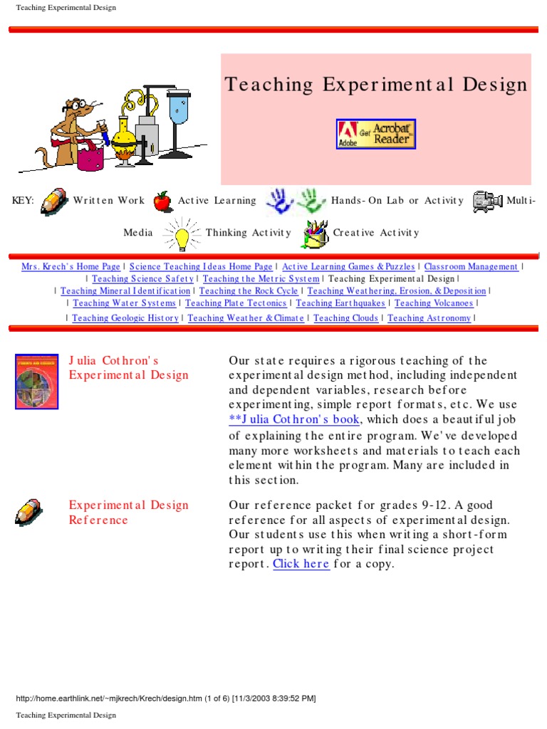 Exp Design Project Krech | PDF | Design Of Experiments | Experiment