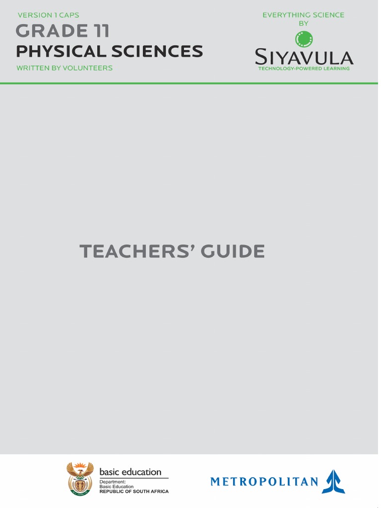 Science Grade 11 CAPS Teachers Guide | PDF | Curriculum | Gases
