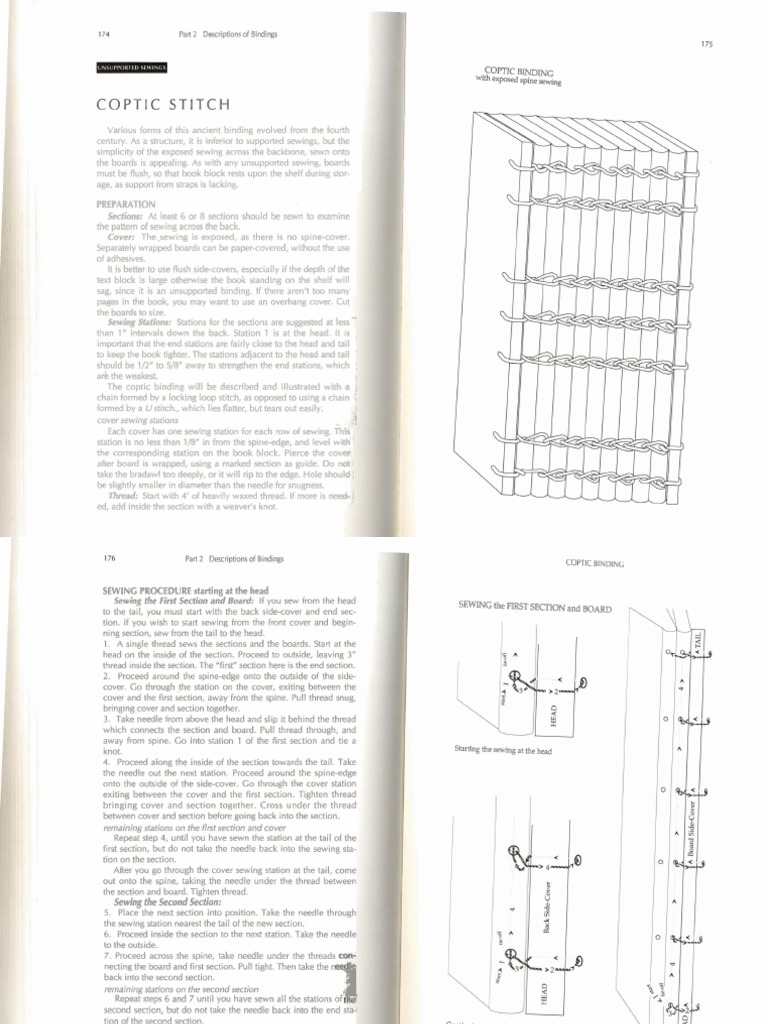 Coptic Binding | PDF | Sewing | Bookbinding