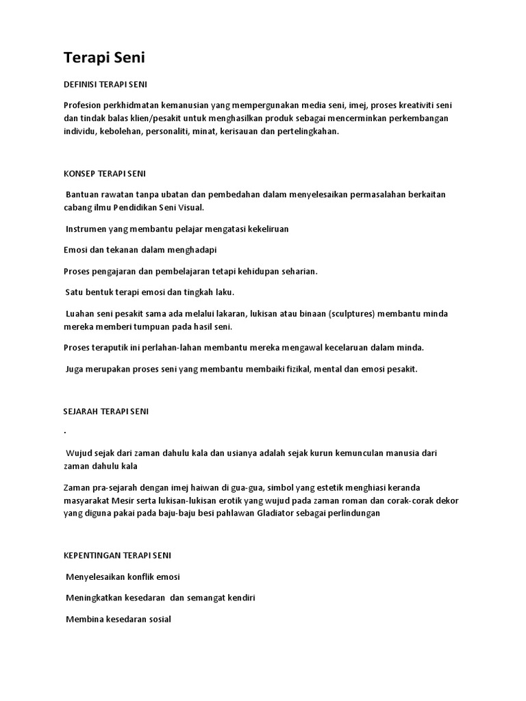 Terapi Seni | PDF