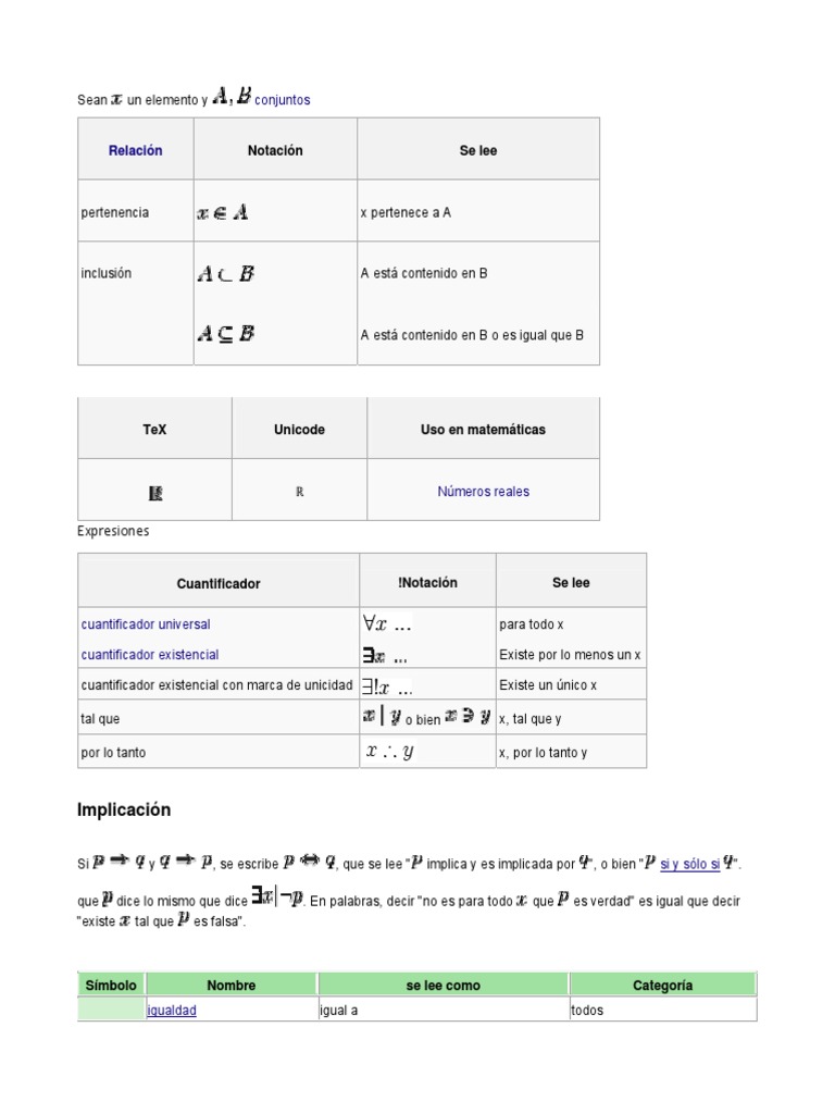 Notación Lógica y Teoría de Conjuntos | PDF | Consecuencia Lógica ...