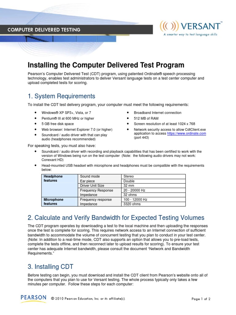 CDT - System Requirements and Installation Instructions | PDF ...