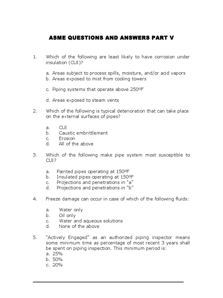 Asme Questions and Answers Part - V | PDF | Business