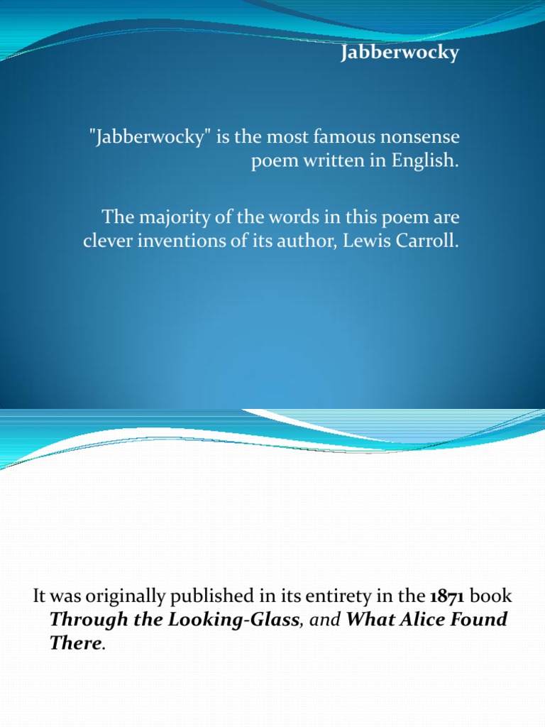 Jabberwocky: Carroll's Nonsense Poem | PDF