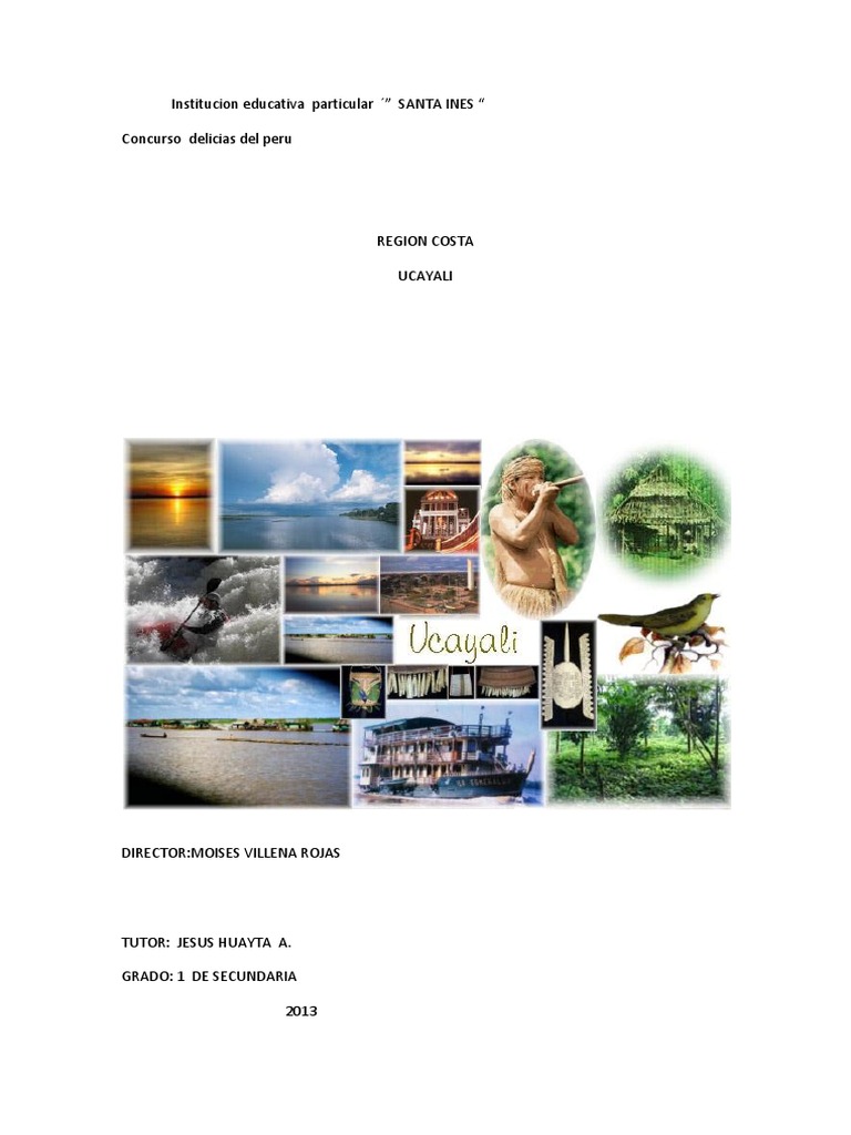 Triptico Ucayali | PDF | Río | Alimentos