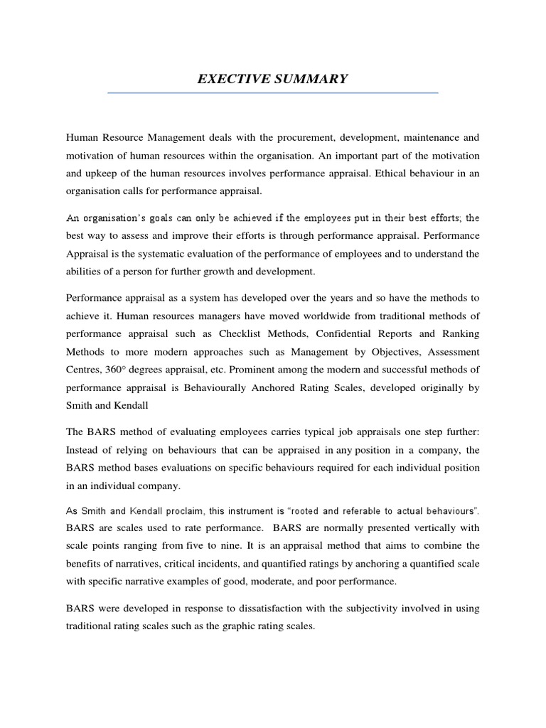 Exec Summary | PDF | Performance Appraisal | Accountability