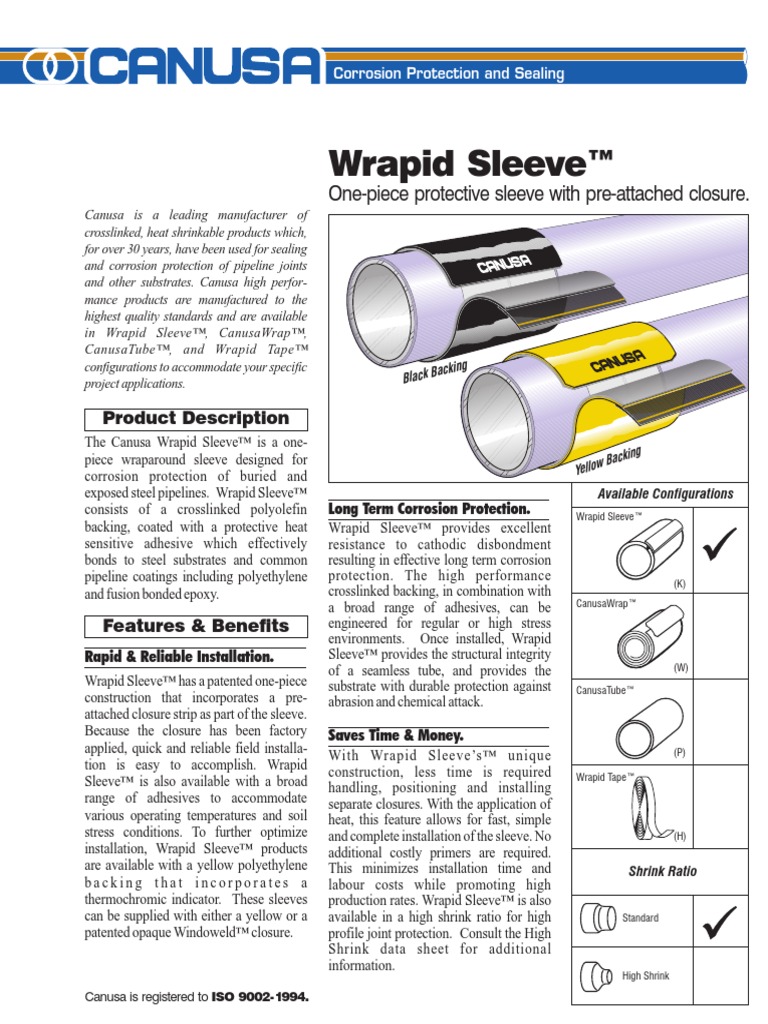 Wrapid Sleeve PDS | PDF | Polyethylene | Corrosion