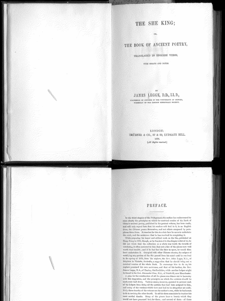 The She Ching - The Book of Poetry - James Legge | PDF | Confucius ...
