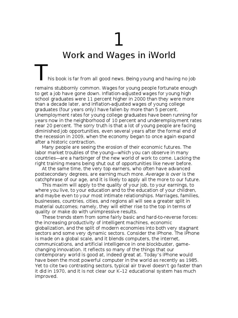 Excerpt From "Average Is Over: Powering America Beyond The Age of The ...