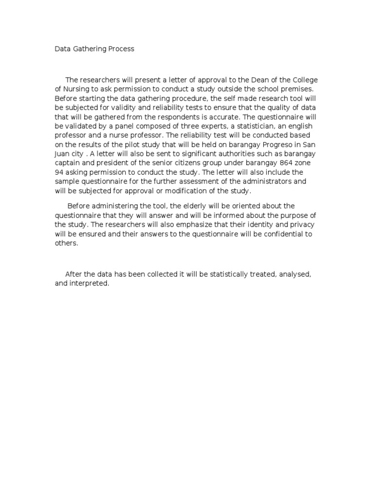 Data Gathering Process | PDF
