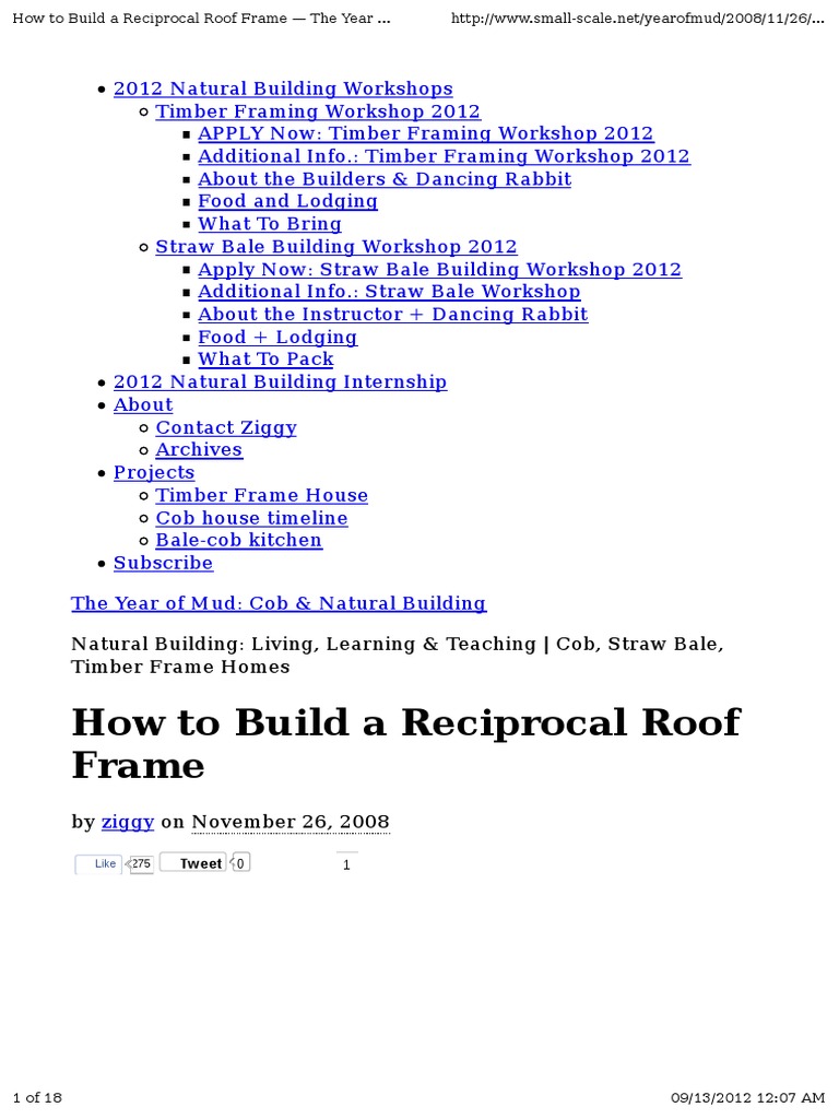 How To Build A Reciprocal Roof Frame | Download Free PDF | Framing ...