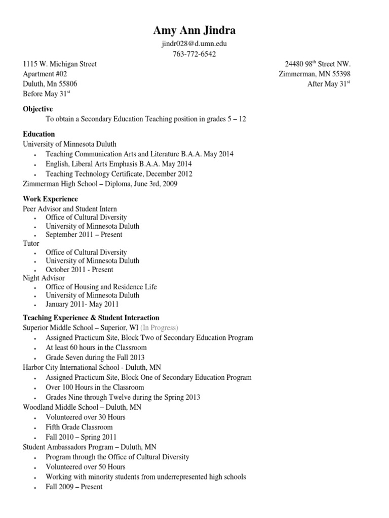 Updated Resume 09-15-13 | PDF | Students | University Of Minnesota