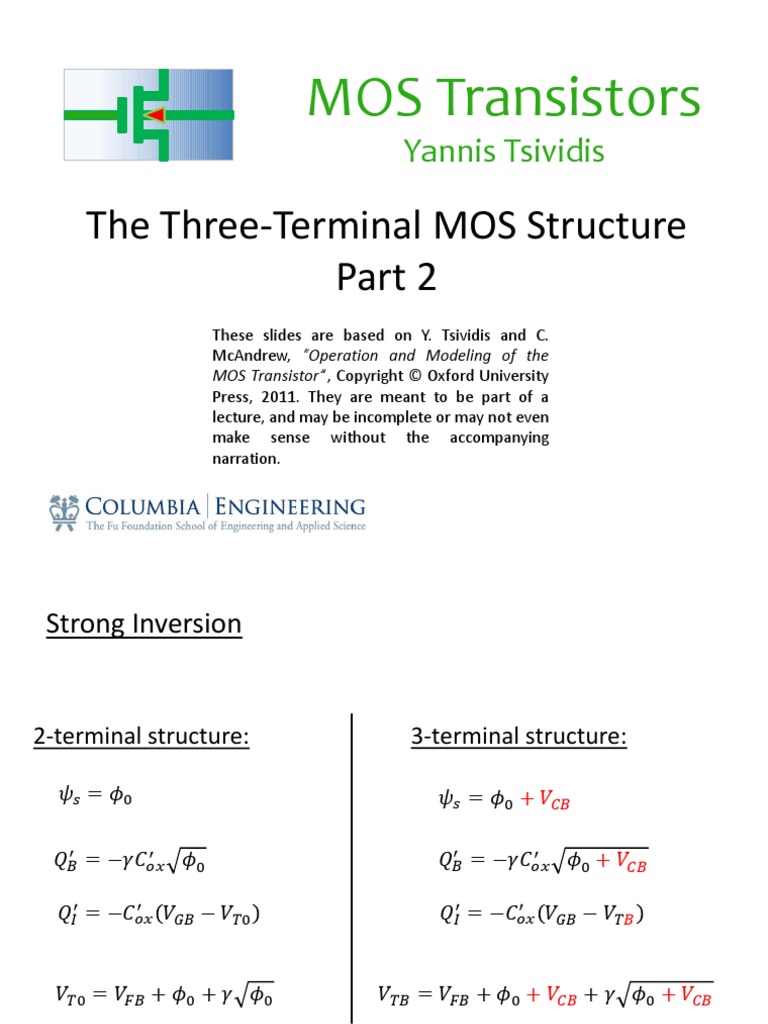 Lecture_Slides_2.9 The Three-Terminal MOS Structure – Part 2 | Mosfet ...