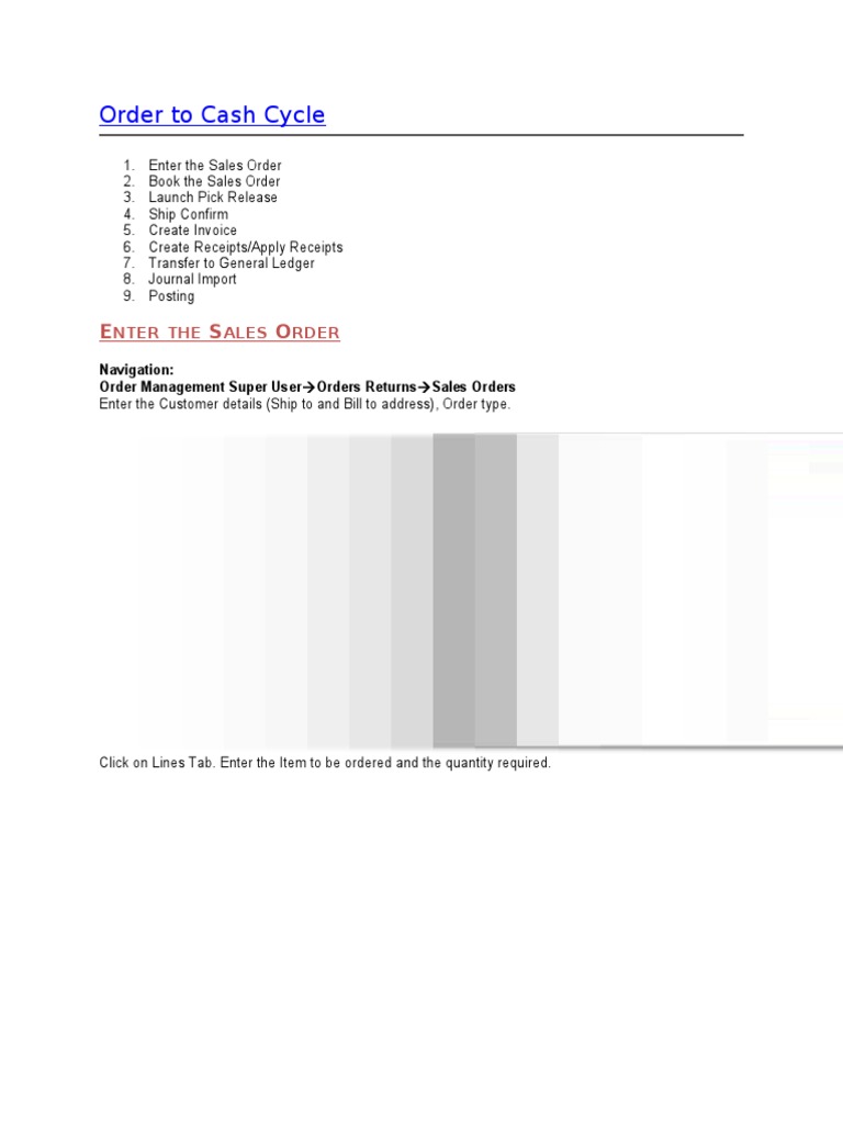 Optimize the Order to Cash Cycle | PDF | Software | Computing