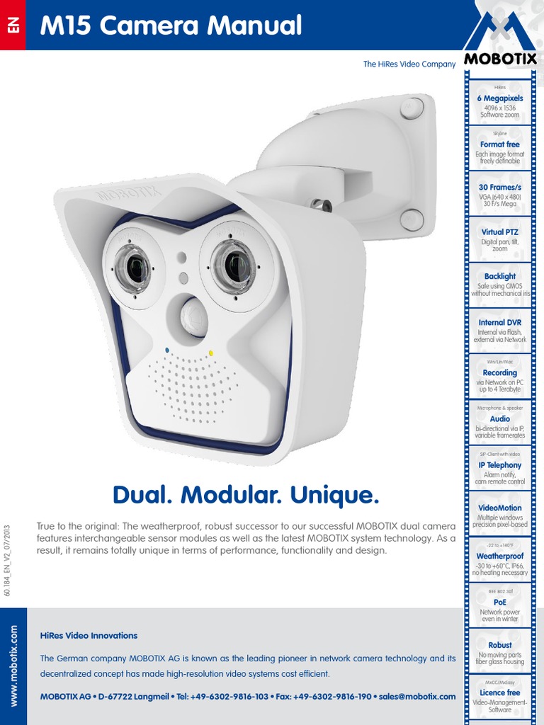 Mobotix M15 | PDF | Camera | Camera Lens