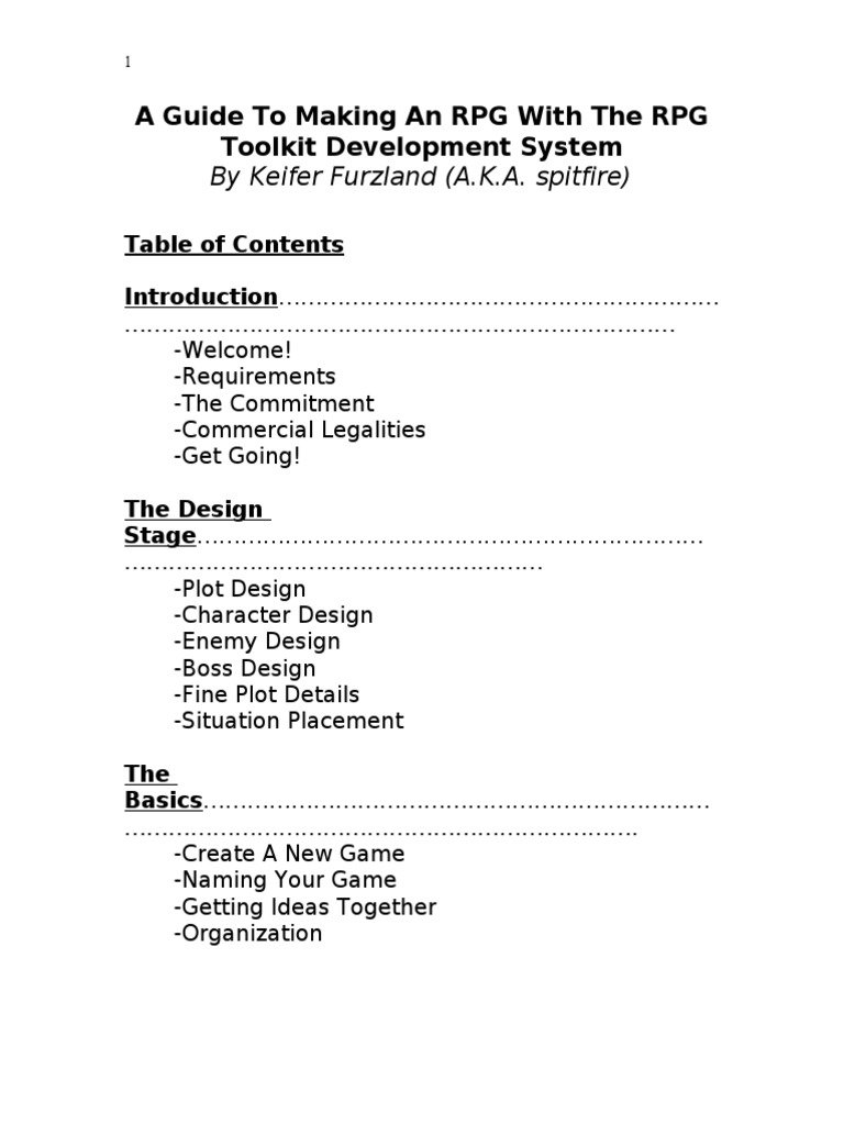 350 - Guide To Making An RPG | PDF | Leisure | Computing And ...