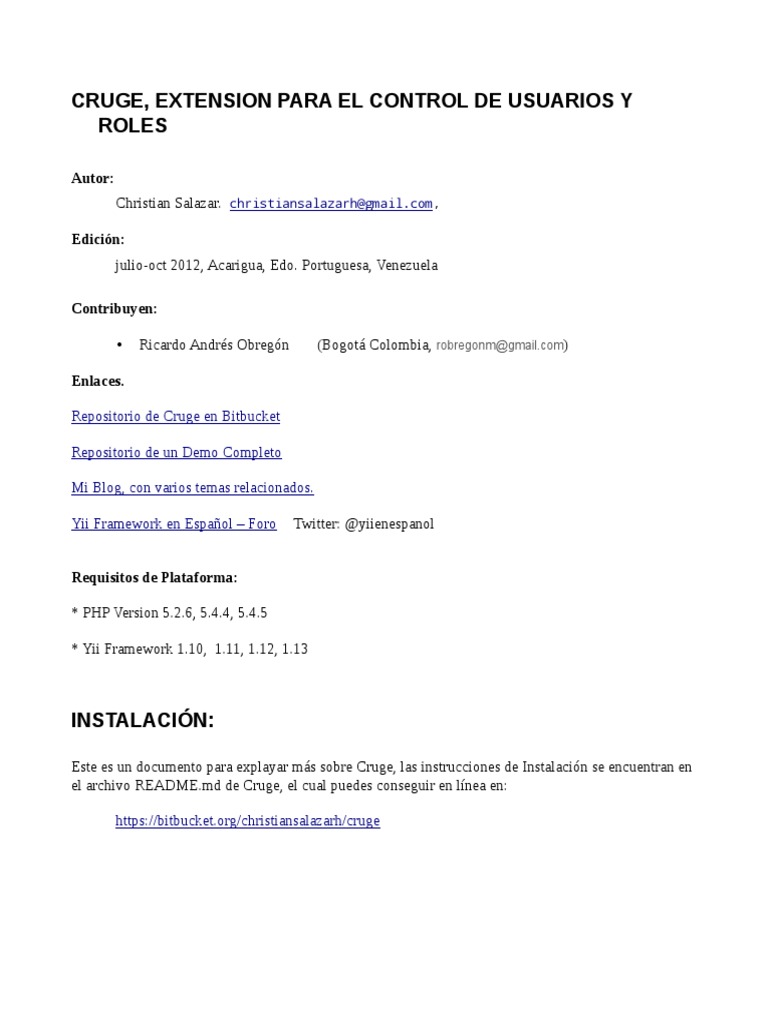 Cruge | PDF | Bootstrap (marco frontal) | Autenticación