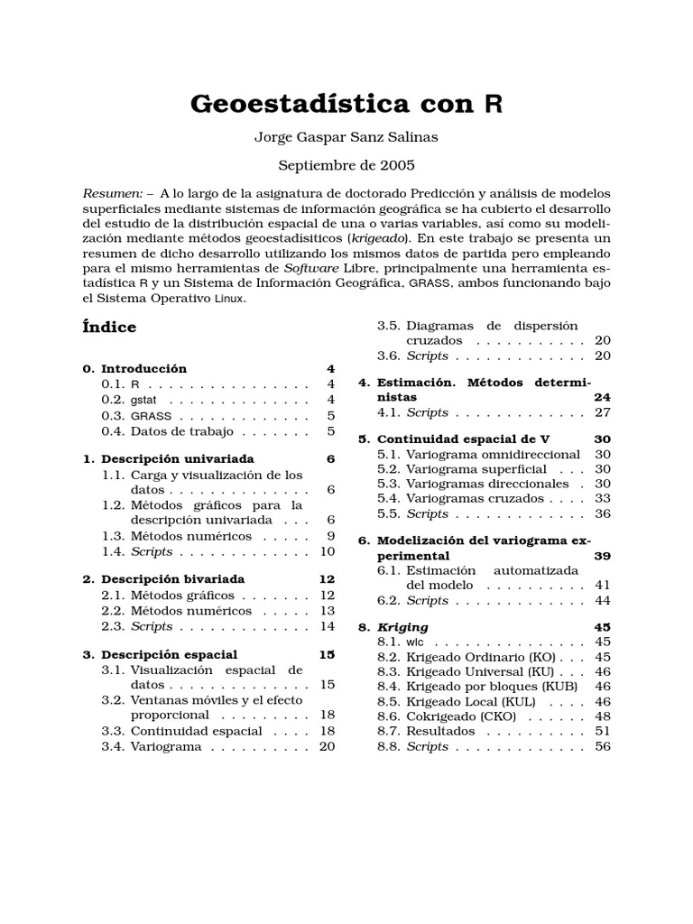 Geoestadistica Con R | PDF | Áreas de informática | Informática
