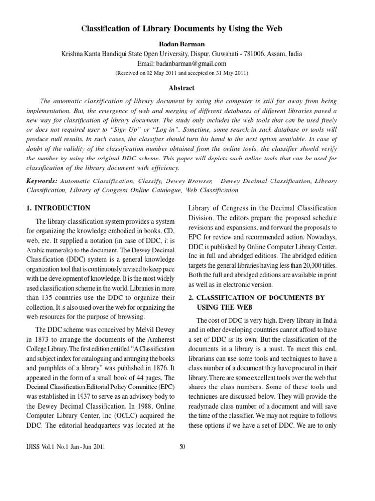 DDC Classification | Information Technology Management | Information ...