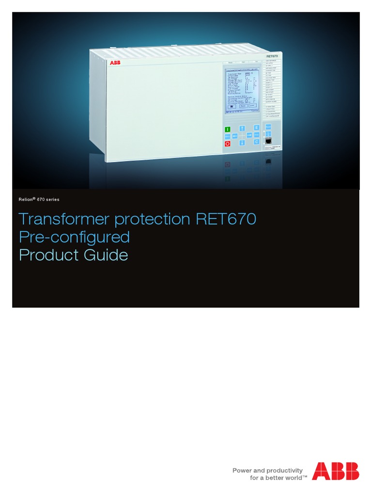 ABB RET 670 Product Guide | PDF | Electric Power System | Transformer