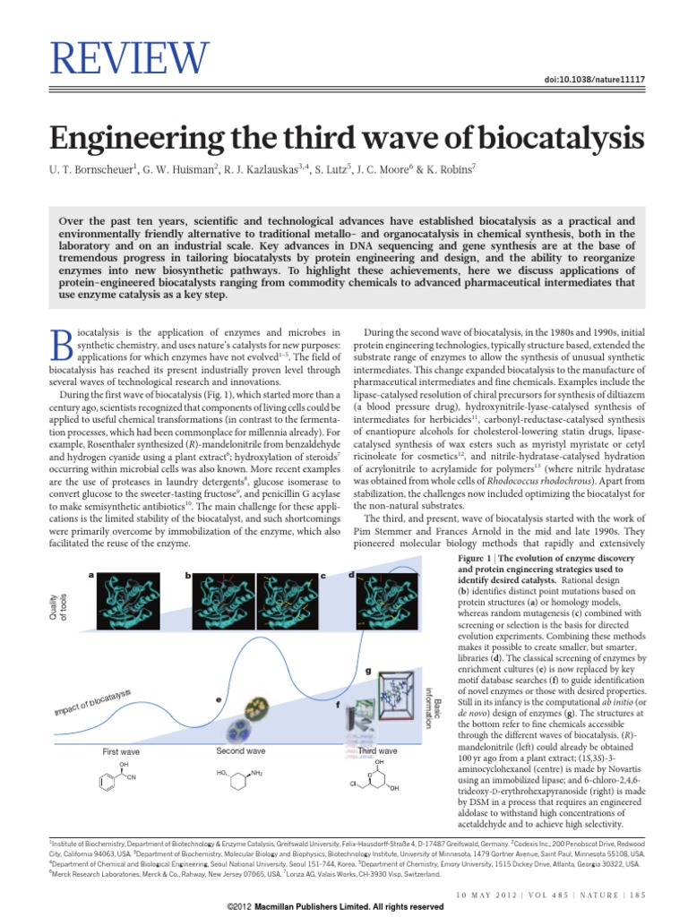 Engineering The Third Wave of Biocatalysis | PDF | Proteins | Enzyme