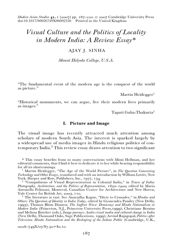 Modern Asian Studies Visual Culture Review | PDF | Archaeology ...