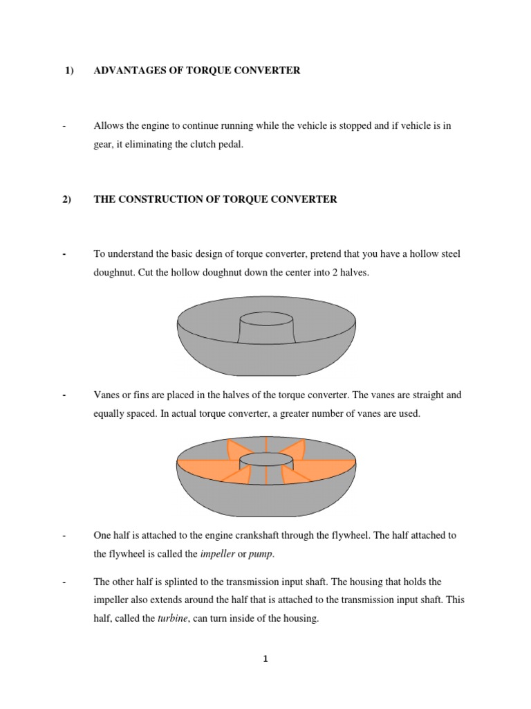 Teaching Aids Torque Converter - Module | PDF | Transmission (Mechanics ...
