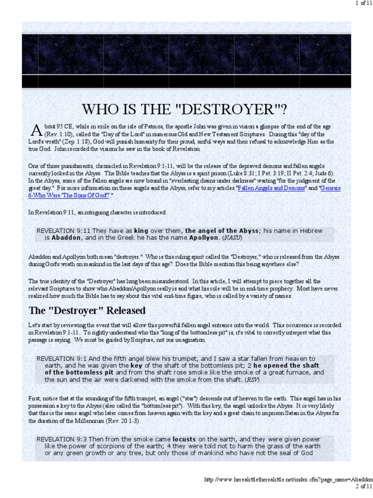 Who Is The 'Destroyer'? | PDF | The Beast (Revelation) | Book Of Daniel