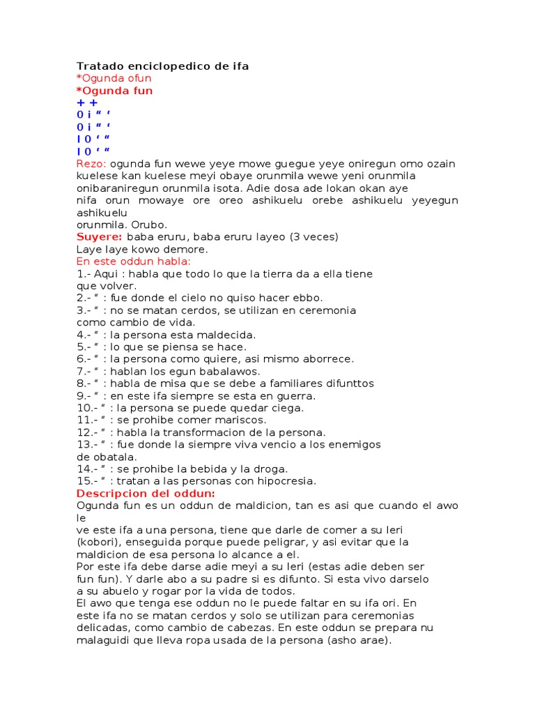 16 Ogunda Fun | PDF | Santeria | Religión y creencia