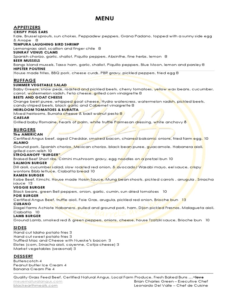 Menu Sept 8 | PDF | Hamburgers | Pickling