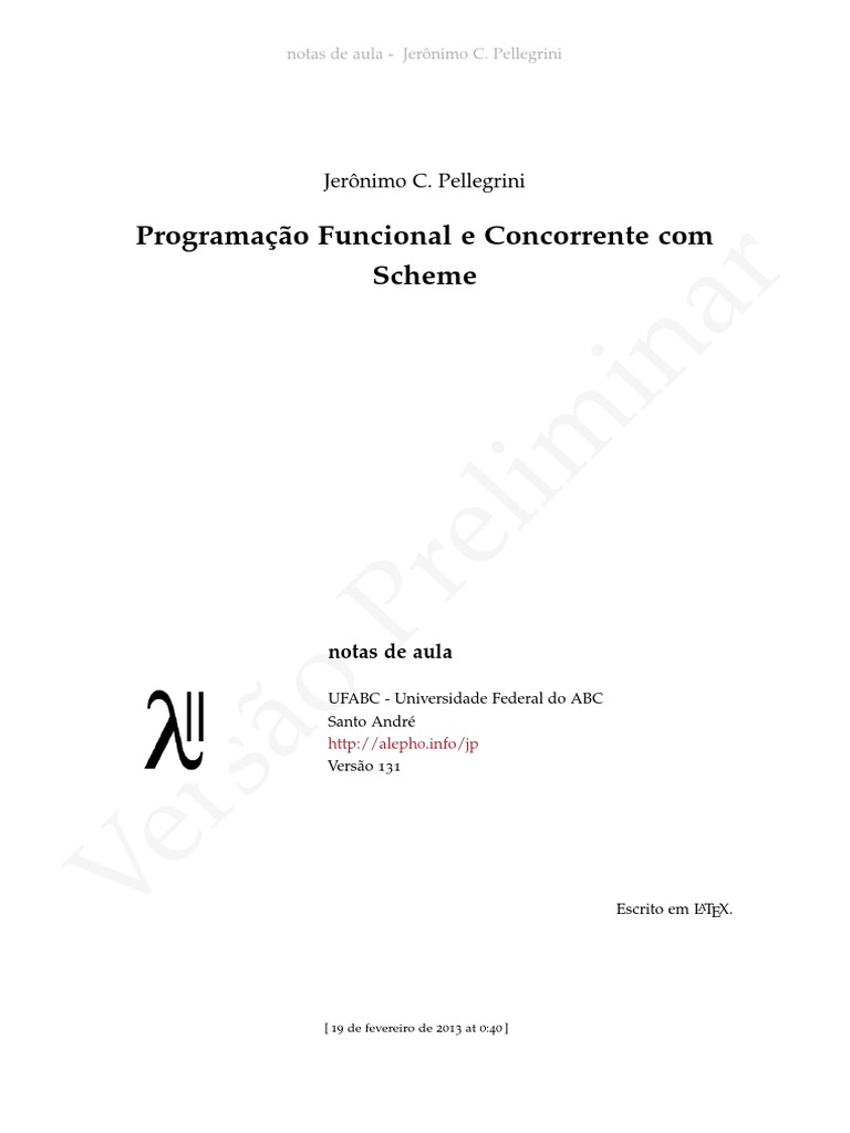 Scheme | PDF | Esquema (linguagem de programação) | Programação de ...