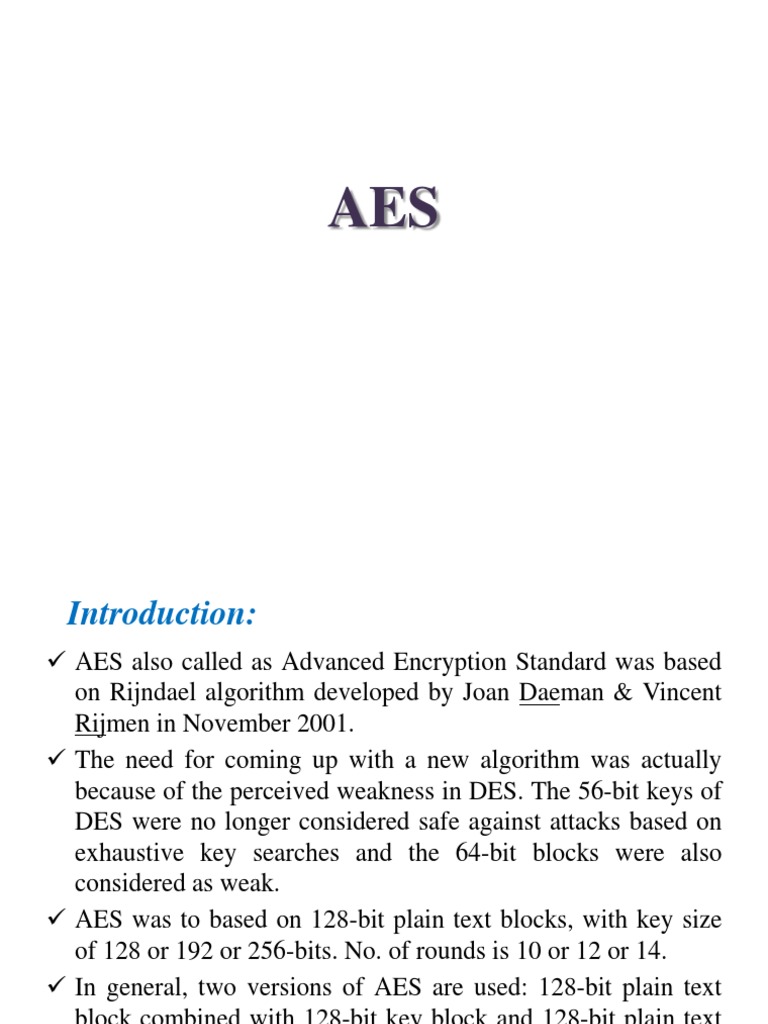 Aes | PDF